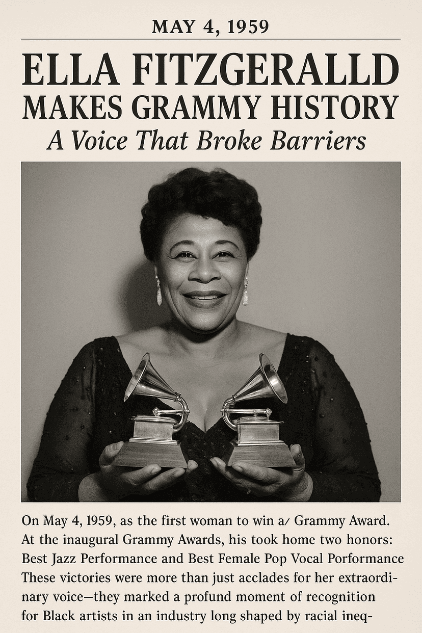Ella Fitzgerald Makes Grammy History: A Voice That Broke Barriers
