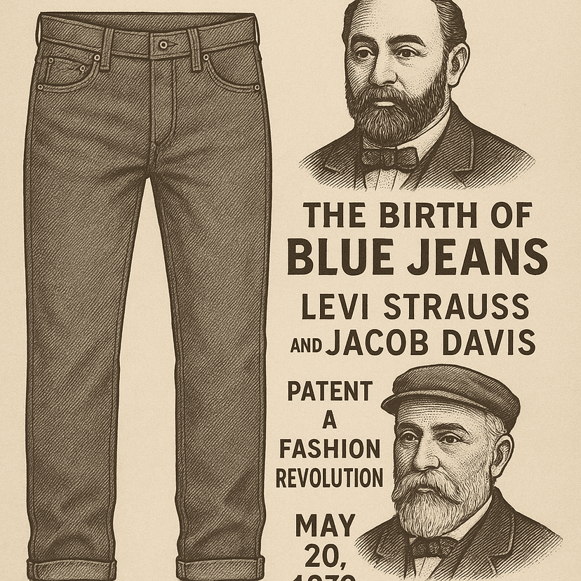 The Birth of Blue Jeans: Levi Strauss and Jacob Davis Patent a Fashion Revolution